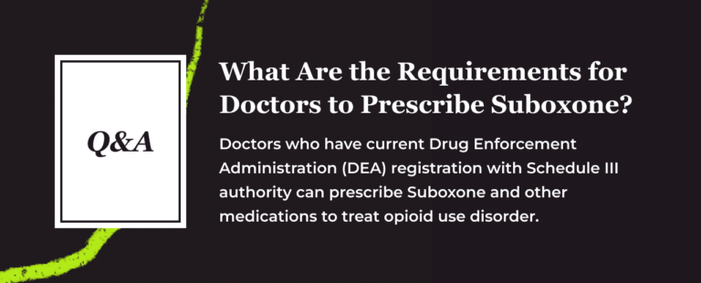 Suboxone Prescribing Requirements & Guidelines